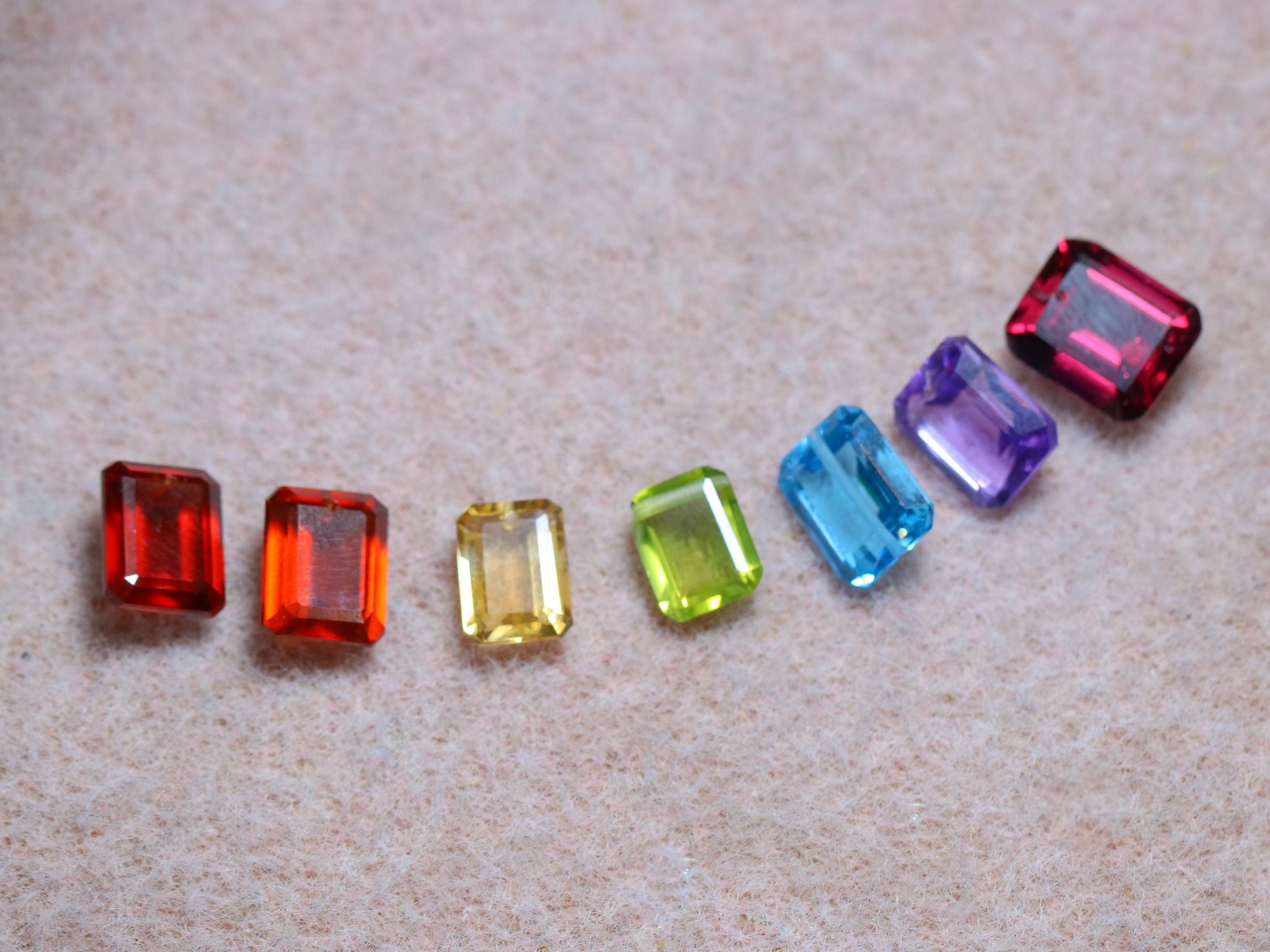 Rainbow Gemstone Necklace with Colorful Precious Stones - Valltasy